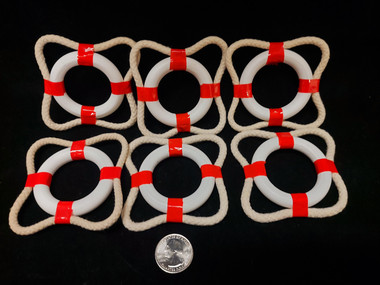 Mini Red and white Life Preserver Ring Buoys