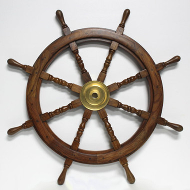 42" Nautical Heavy Wood Ship's Wheel