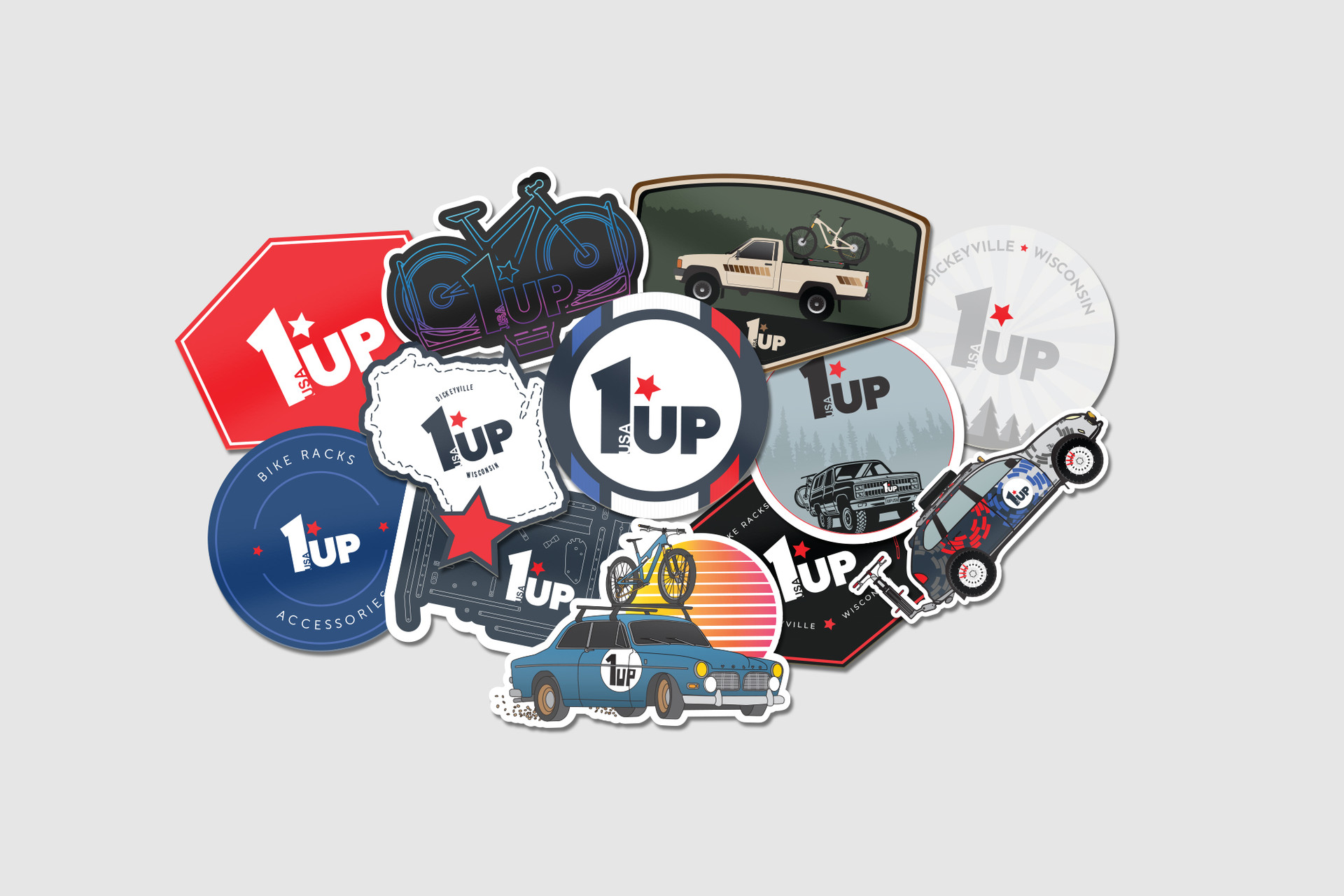 Assorted Stickers (5-Pack) - 1UP USA
