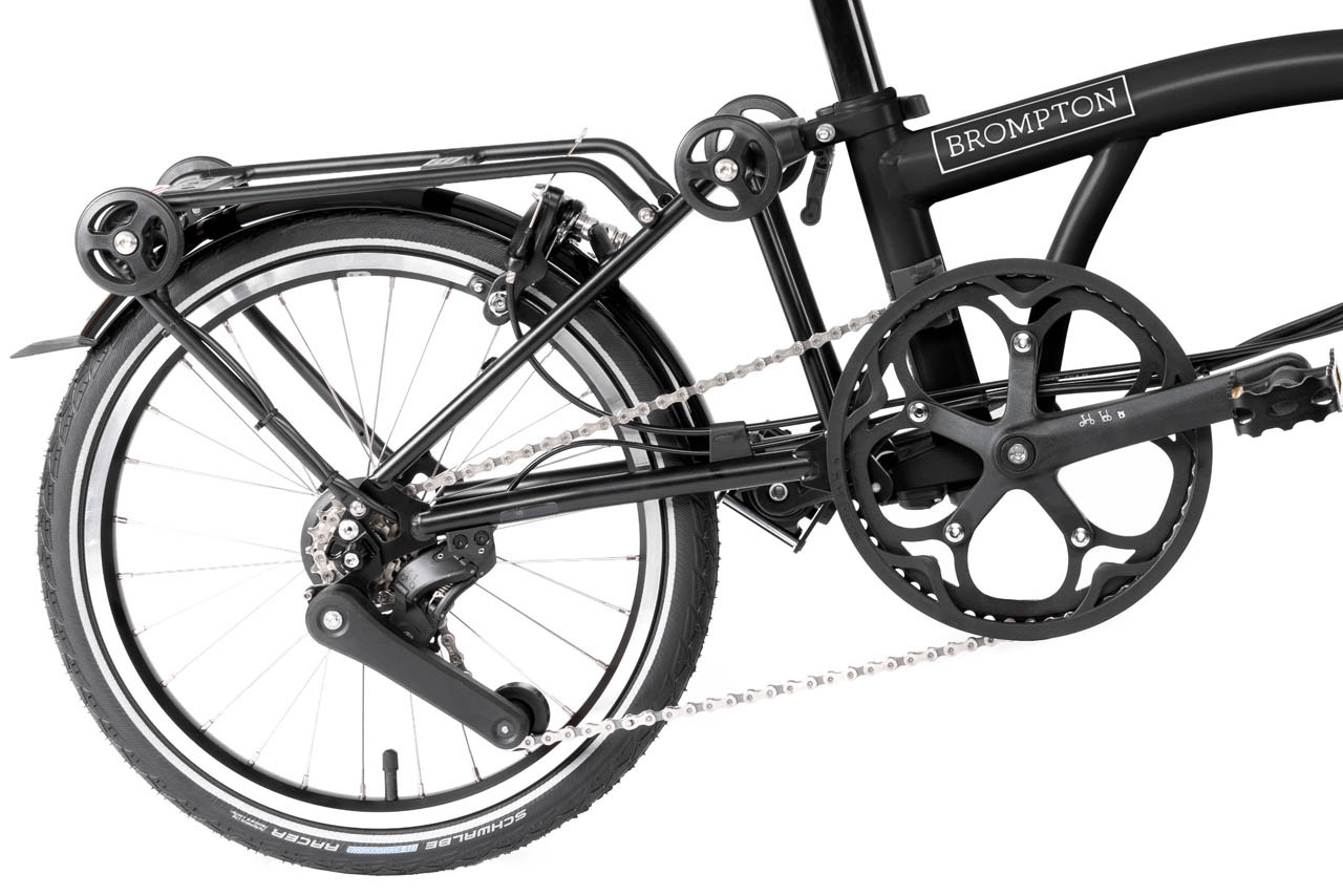 Electric C Line with Roller Rack - 4-speed | Brompton Bicycle USA