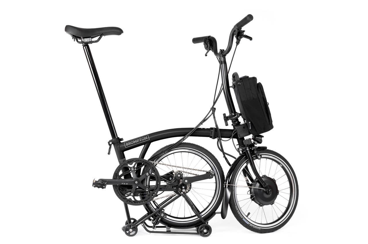 Electric C Line with Roller Rack - 4-speed | Brompton Bicycle USA