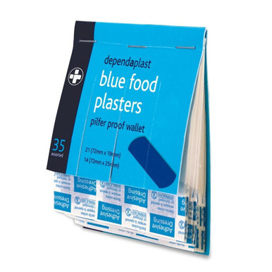 Dependaplast Blue Detectable Plasters Box of 5 Refill Packs of 35 ...