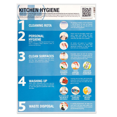 Kitchen Hygiene Guidance Poster Laminated 420mm x 594mm