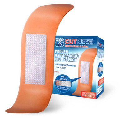 Haemostatic Washproof Plasters to Help Stop Bleeding Fast Pack of 10