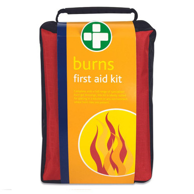 Large Burns First Aid Kit in Red Soft Zipper Pouch Includes 5 Burn ...