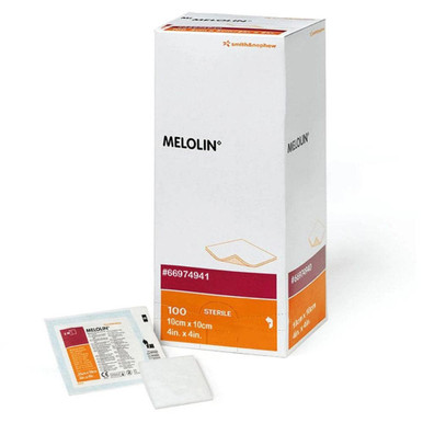 Melolin Low Adherent Absorbent Dressing 10x10cm Box of 100