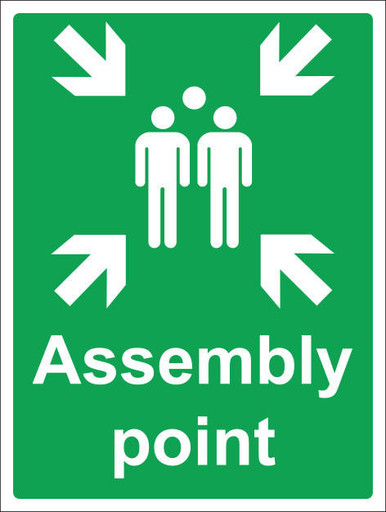 Assembly Point Sign Rigid 30x40cm