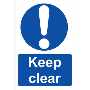 Keep Clear! Sign Rigid 30x10cm