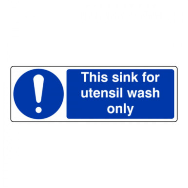 This Sink For Food Utensils Only Sign Vinyl 30x10cm