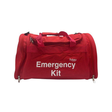Emergency Fire Marshal Safety Kit in Red Grab Bag With Shoulder Strap