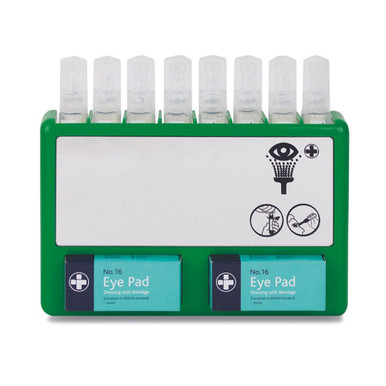 Eye Wash Pod 20ml Station | Complete with 8 pods and 2 eye pads