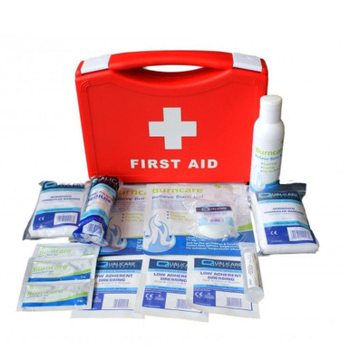 Burn First Aid Kit In Compact Red Box For Burn Injury Treatment
