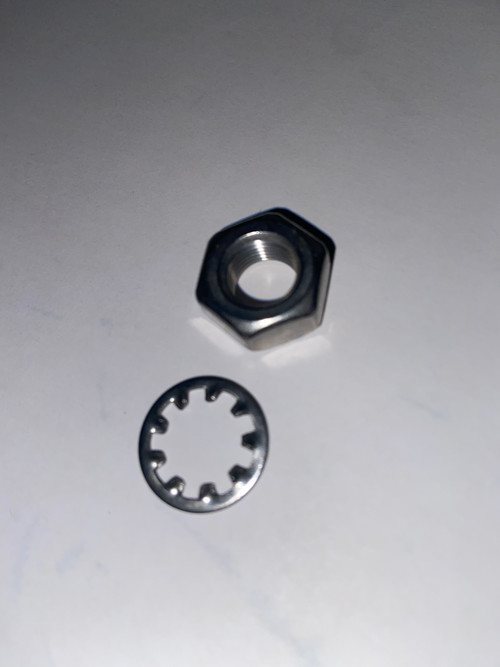 10MM NUT AND TOOTHED WASHER-HANDLEBAR RISER, STAINLESS STEEL ...