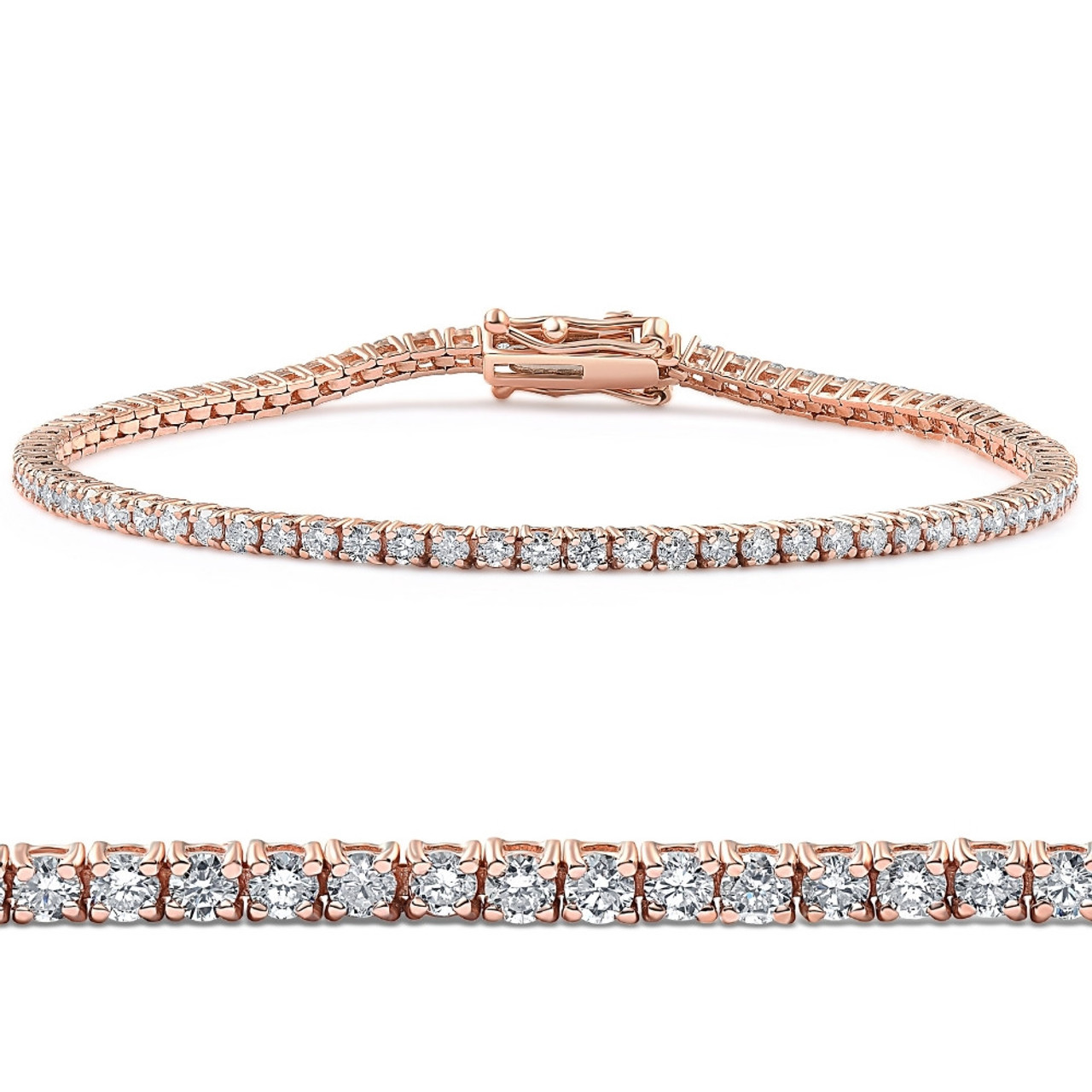 Tennis bracelet rose gold diamond store