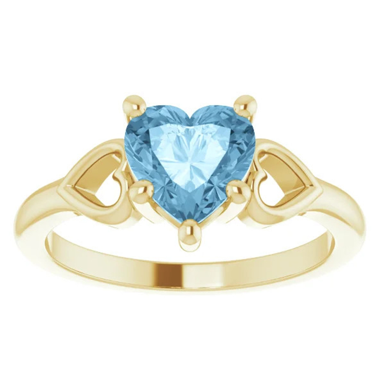 Blue topaz heart ring store
