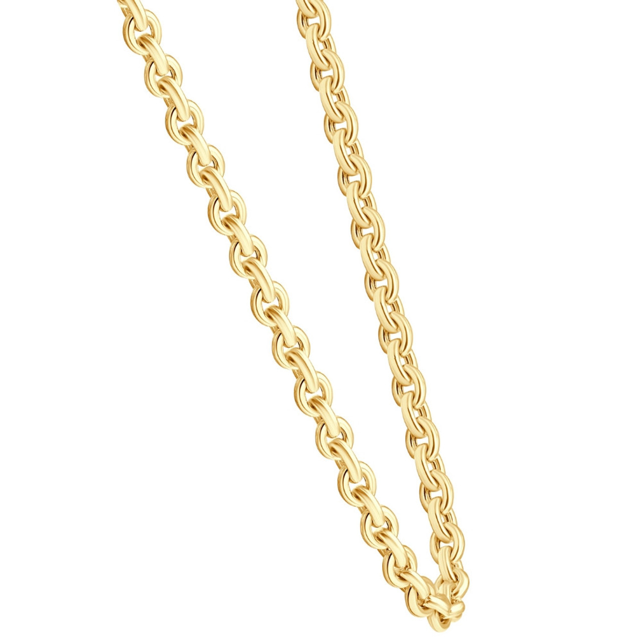 14k Yellow Gold Women s 24 Chain Necklace 32 Grams 7.5mm Thick