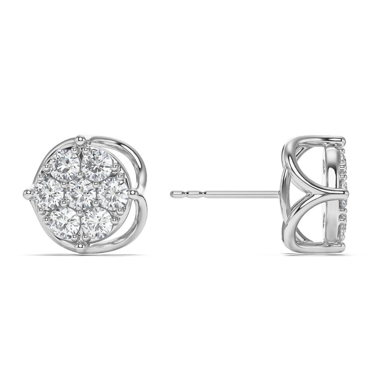 7 stone diamond stud earrings store