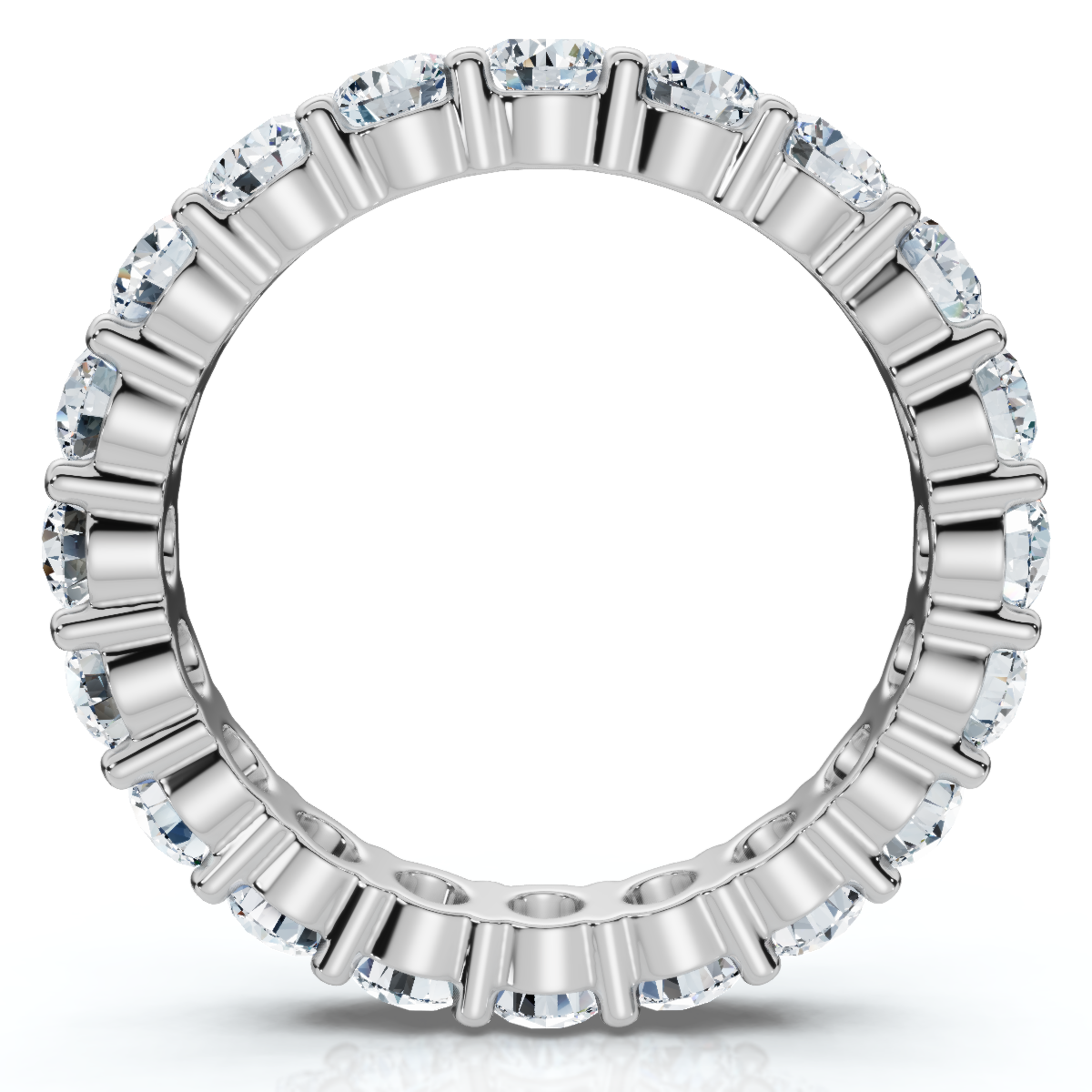 Platinum 3ct Round Diamond Eternity Wedding Ring