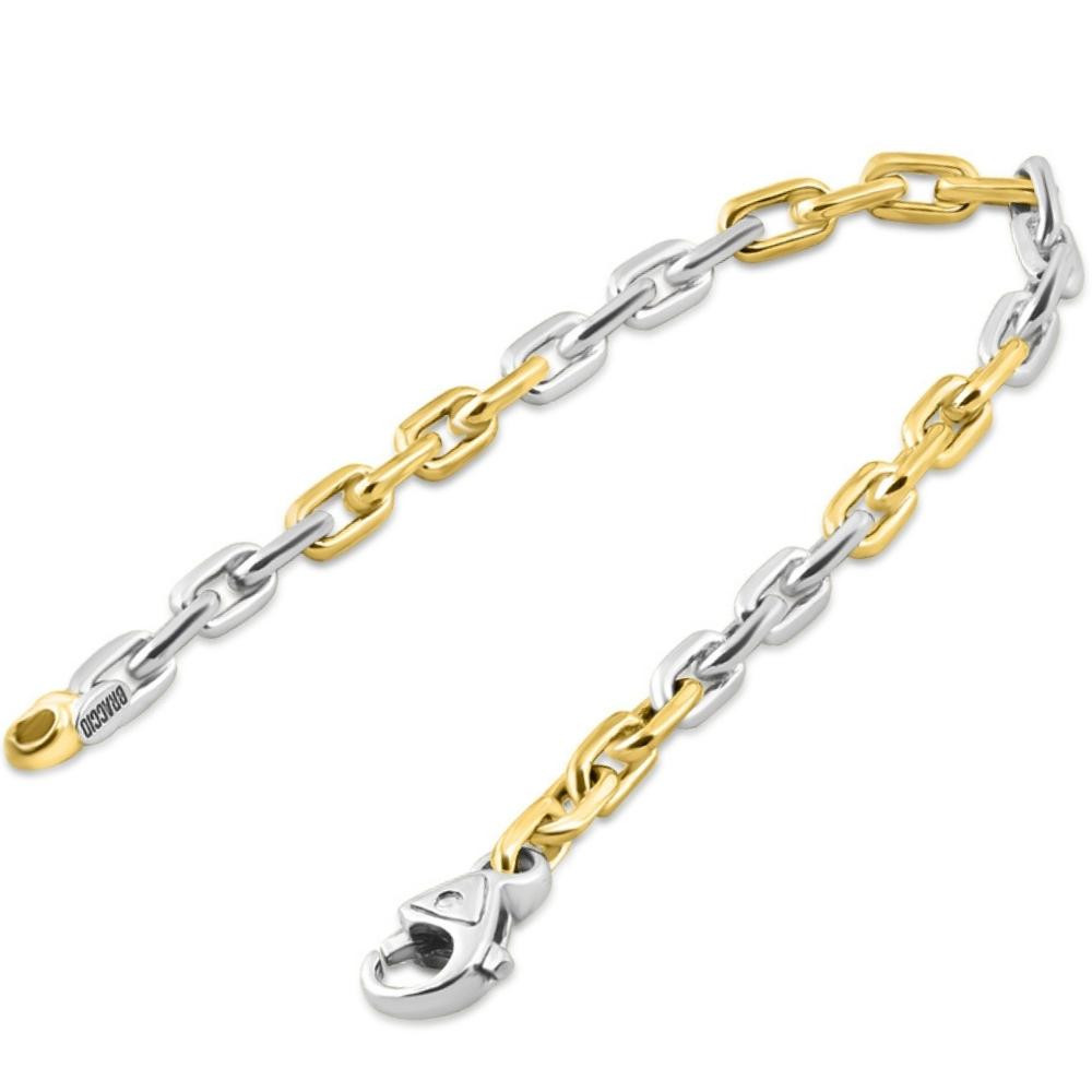 Men's 7.5-8.5" 14k Gold (35 grams) or Platinum (57 grams) Two Tone 5mm ...