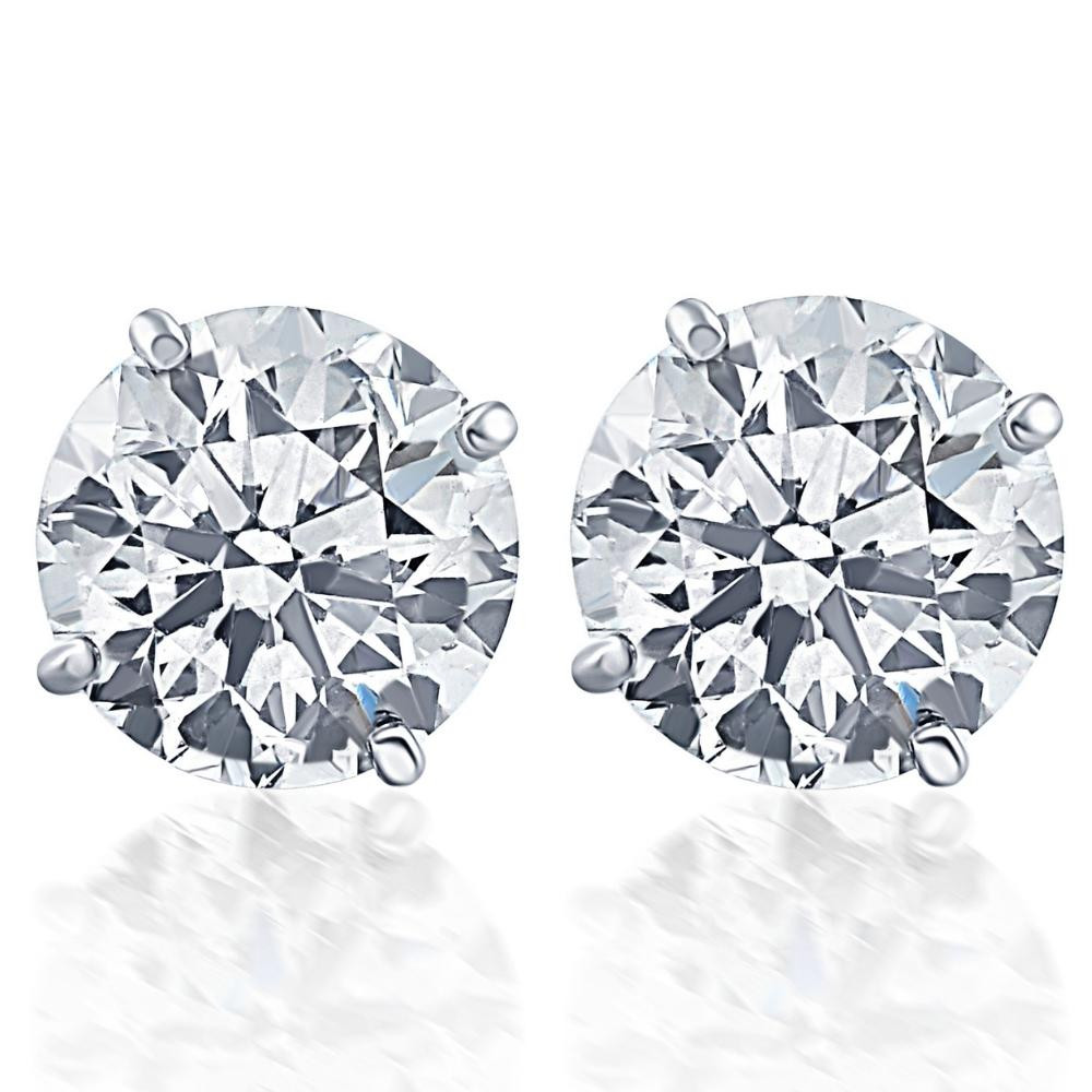 Screw back diamond earrings gold store