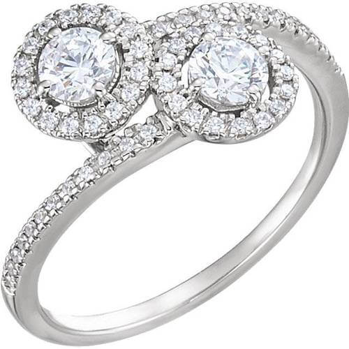Two Stone Forever Us Diamond Engagement Ring s - Pompeii3.com