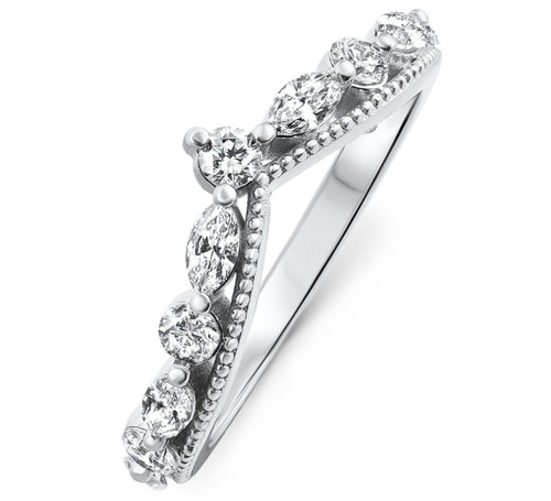 1Ct Diamond Wedding Contour Fancy Anniversary Ring in 14k Gold Lab Grown