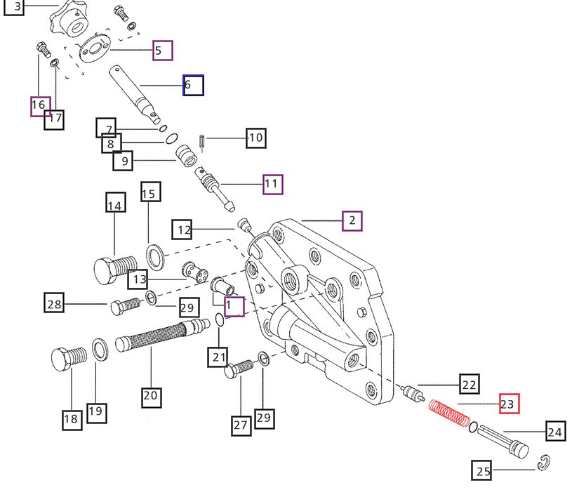 SPRING (COMPENSATOR) FOR ISOLATING VALVE ON MAHINDRA TRACTOR (000051165D01)