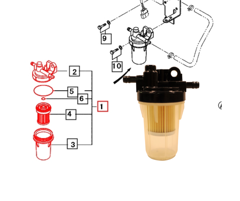 Mahindra Fuel Filter Assembly (31A62-00301 Replaces 31A6200300) – 15 ...
