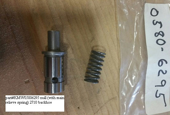 Mahindra Improved Relief Valve & Spring KMW05806295 For 3710 Backhoe On ...