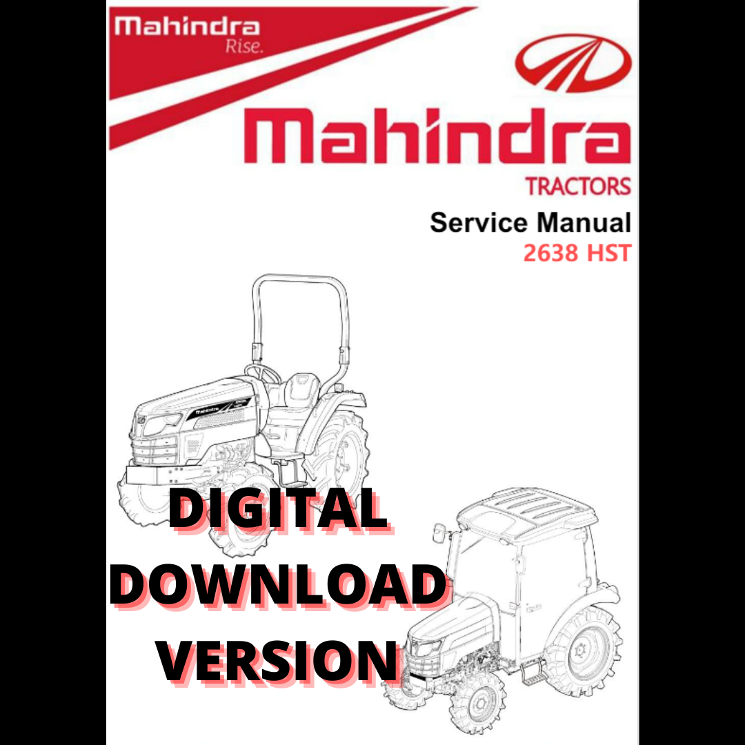 Mahindra 2638 HST Open And Cab Digital Service And Operator’s Manual ...