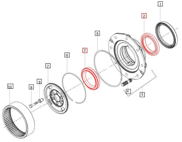 Mahindra Front Axle Wheel Hub Bearing 006514875U1 For 6065 6075 7085 ...
