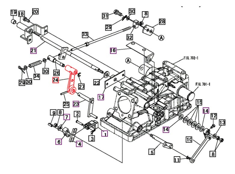 FEEDBACK ARM FOR 3-POINT HYDRAULIC LIFT ON MAHINDRA TRACTOR (10032409AG0)