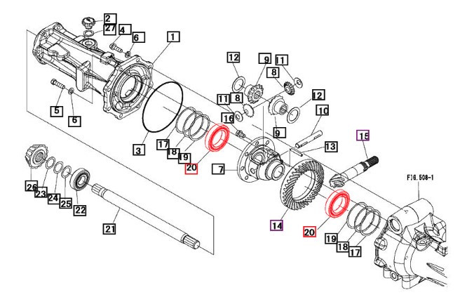 BEARING FOR FRONT AXLE & REAR AXLE ON MAHINDRA TRACTOR (07500060100)