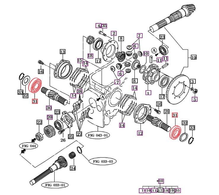 BEARING USED ON FRONT AXLE & REAR DIFFERENTIAL FOR MAHINDRA TRACTOR ...