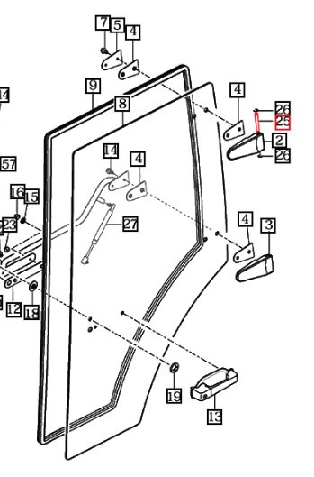 Mahindra Door Hinge Pin (14527041110) for 10 Series, 2500 Series, and ...