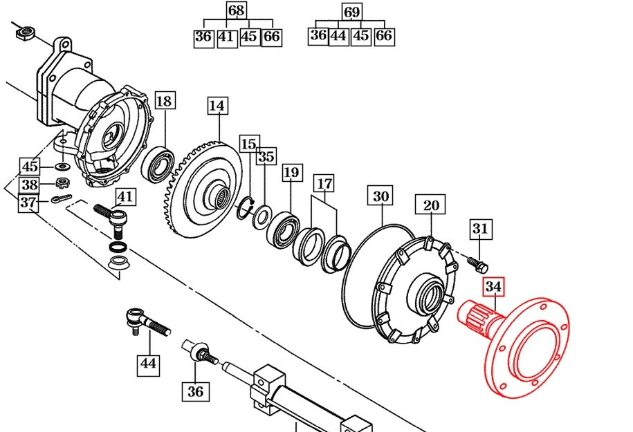 Mahindra Front Axle Wheel Shaft 16704340070 Fits 10, 2500, 2600 Series ...