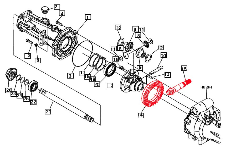 Mahindra Front Axle Ring Gear & Pinion Set (19453127000) – Fits 16 ...