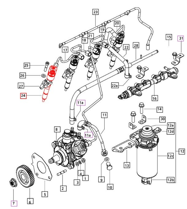 FUEL INJECTOR FOR MAHINDRA TRACTOR (006023436D1)