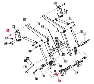 PIN FOR BOOM ON (ANSUNG) MAHINDRA LOADER (ANSP28E-1210)