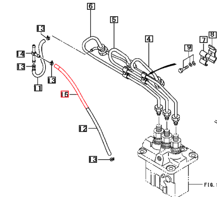 FUEL HOSE (RUBBER TUBE) TO FIP FOR MAHINDRA TRACTOR (31A6101200)