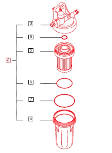 Mahindra Fuel Filter Assembly (006052945N91) – Compatible with 1100 ...