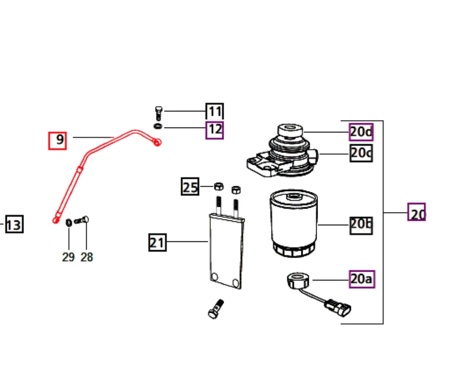 Mahindra Fuel Line E006007773B2 (Tank to Filter) for 25 Series Tractors ...