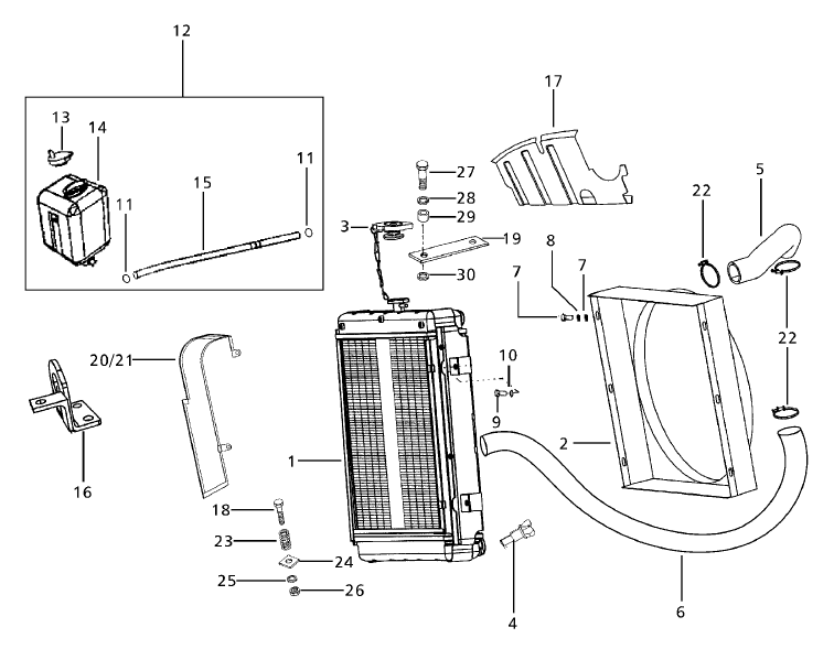 Mahindra Radiator Cap Assembly 006001118R91 – 3325 3525 4530 5545