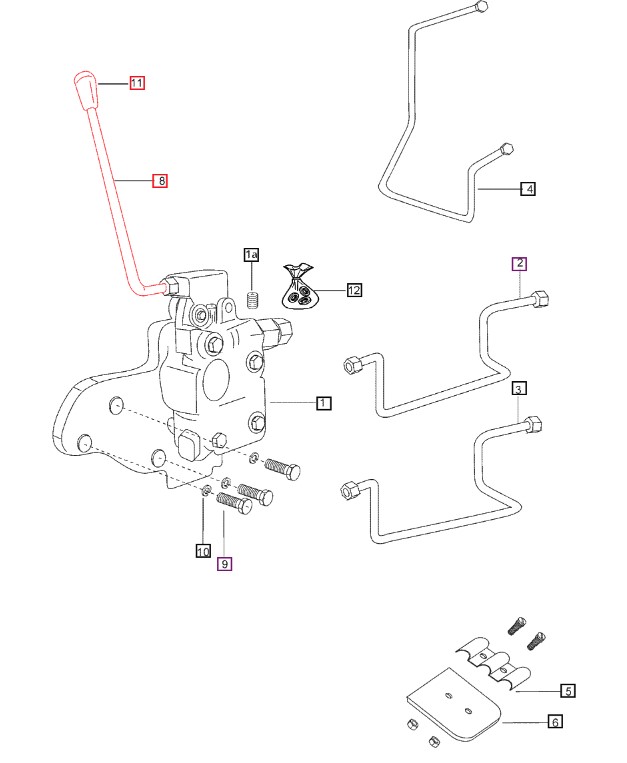 AUXILARY VALVE HANDLE REPLACEMENT KIT FOR MAHINDRA TRACTOR (007200775C91)