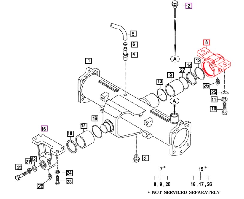 METAL PIVOT ASSEMBLY FOR FRONT AXLE ON MAHINDRA TRACTOR (14524362200)
