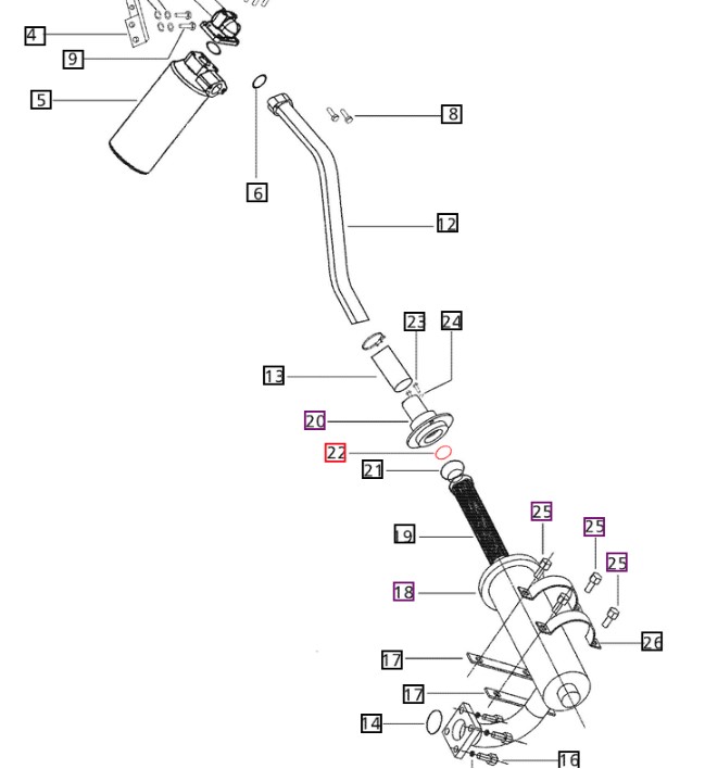 O-RING FOR HYDRAULIC SUCTION LINE/FILTER ON MAHINDRA TRACTOR (000013765P04)