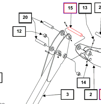 Mahindra Backhoe Boom Pin 1.00 x 7.40 KMW05509740 – 1710 2710 3710 3720 ...