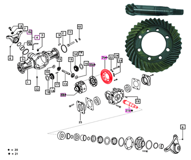 Mahindra Front Axle Ring & Pinion Gear Set E006507350D92 ...