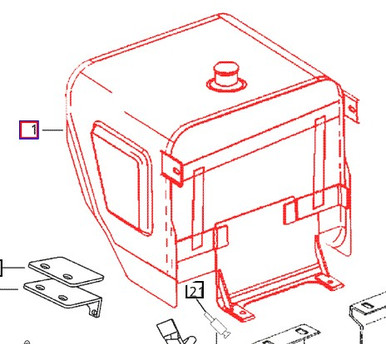 Mahindra Fuel Tank Assembly (005559604B13) – 25 & 4500 Series (3525 ...