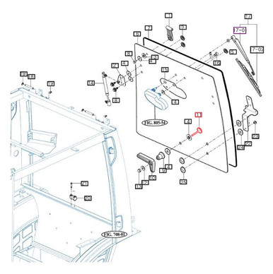 BOLT FOR REAR WINDOW LATCH ON MAHINDRA TRACTOR (14527042600)